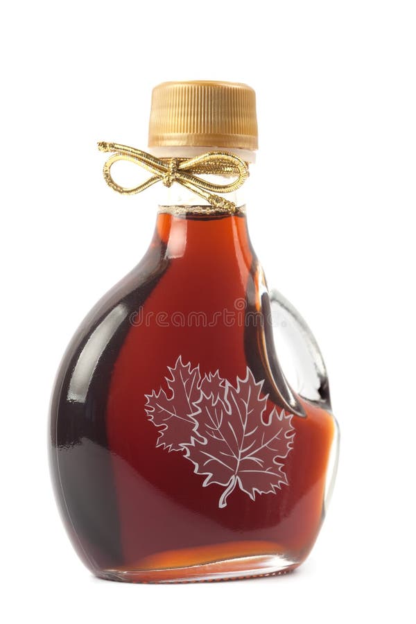 Maple Syrup on White Background Stock Photo - Image of background ...