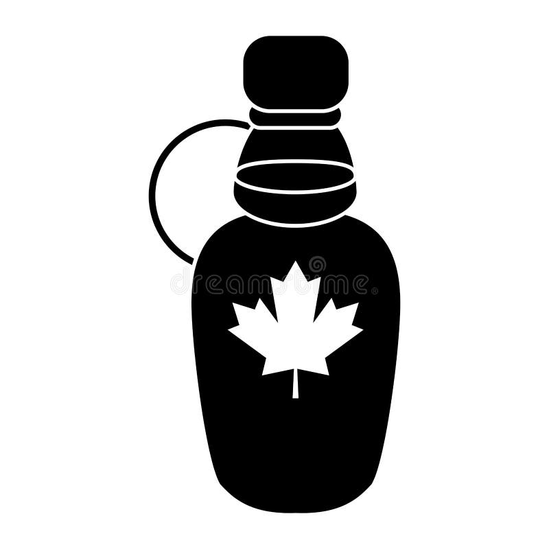 Maple Syrup Bottle Traditional Outline Stock Vector - Illustration of ...