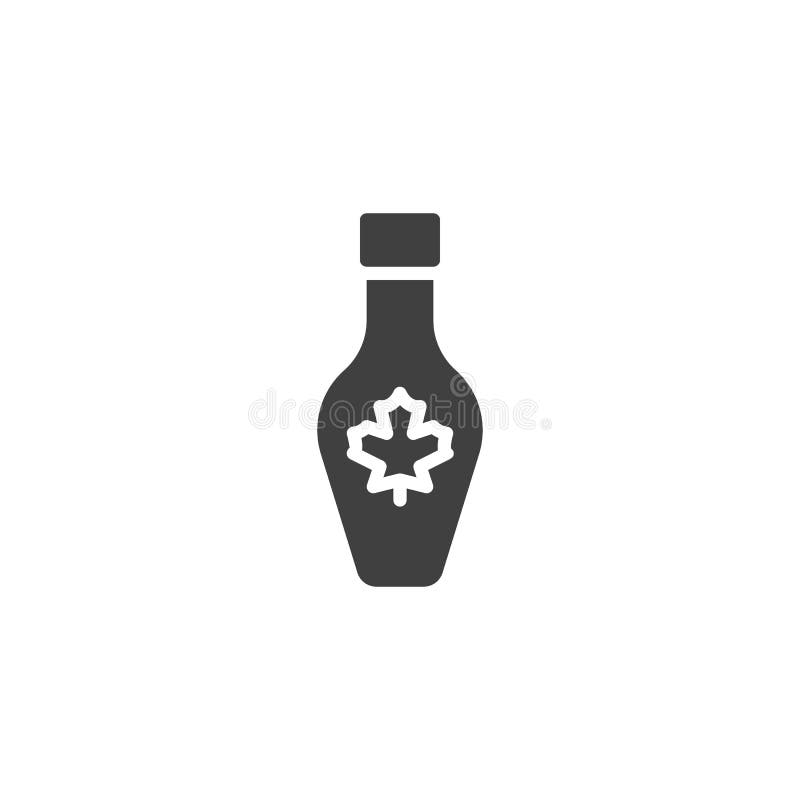 Maple Syrup Bottle Vector Icon Stock Vector - Illustration of flat ...