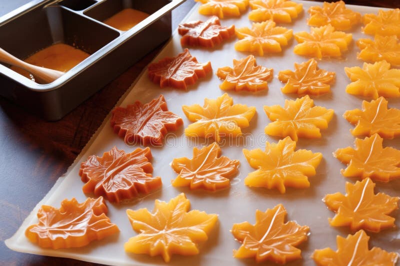 Maple Syrup Candy Making Process with Molds Stock Illustration ...