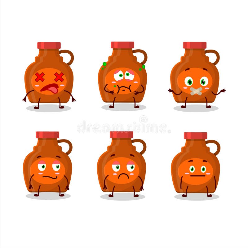 Maple Syrup Cartoon Character with Nope Expression Stock Vector ...