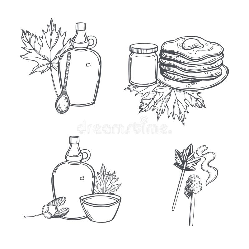 Maple Syrup Bottle Sketch Stock Illustrations – 94 Maple Syrup Bottle ...