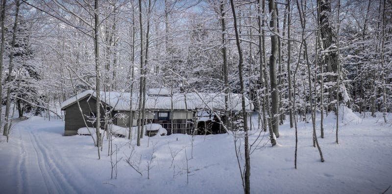 Maple Syrup Sugar Shack stock image. Image of camp, country - 52537005