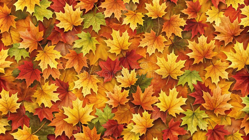 Maple Tree Autumn Leaves Camouflage Seamless Pattern Texture AI ...