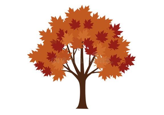 Maple tree clip art. stock illustration. Illustration of autumn - 362320621