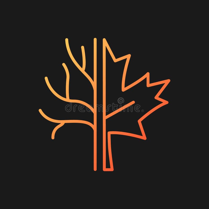 Maple Tree Gradient Vector Icon for Dark Theme Stock Vector ...
