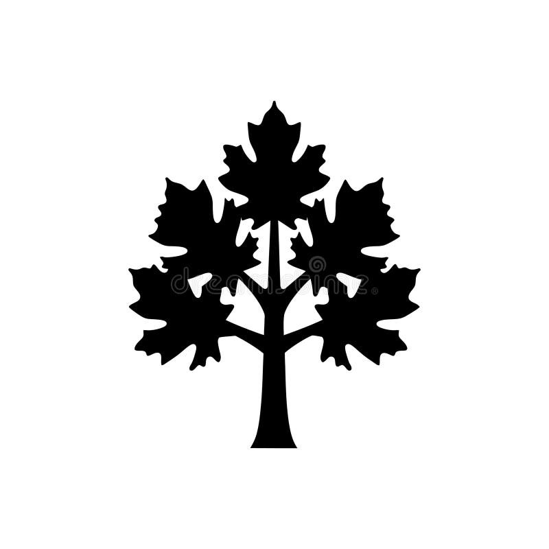 Maple tree icon stock vector. Illustration of tree, nature - 306213711