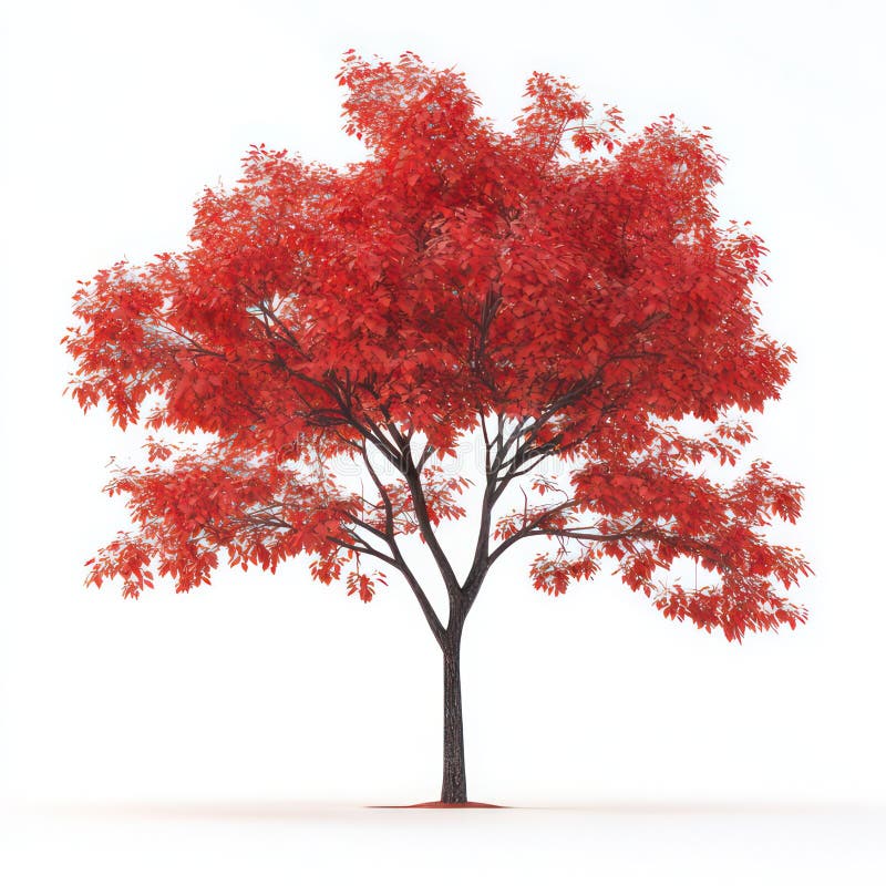 Maple Tree Isolated on White Created with Generative AI. Single ...