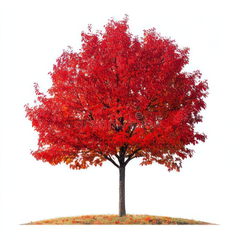 Maple Tree Isolated on White Created with Generative AI. Single ...