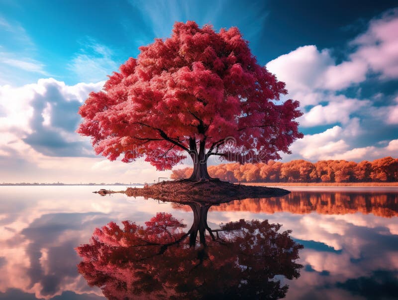 Ai Generated Illustration Wildlife Concept of Maple Tree Stock ...