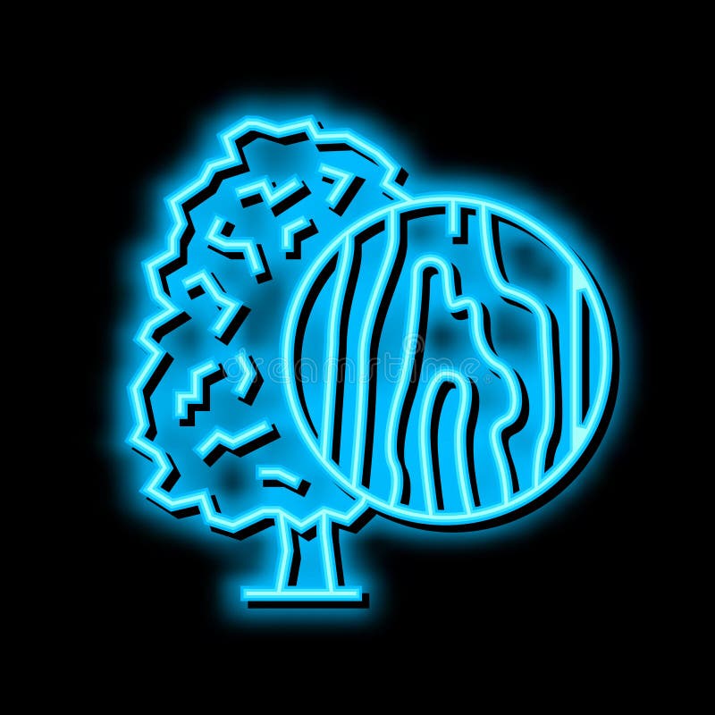 Maple Wood Neon Glow Icon Illustration Stock Vector - Illustration of ...