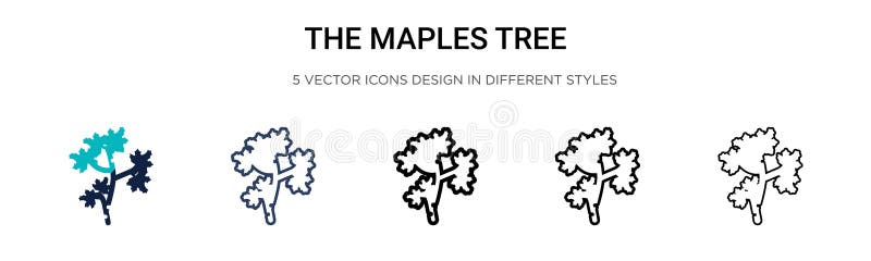 The Maples Tree Icon in Filled, Thin Line, Outline and Stroke Style ...