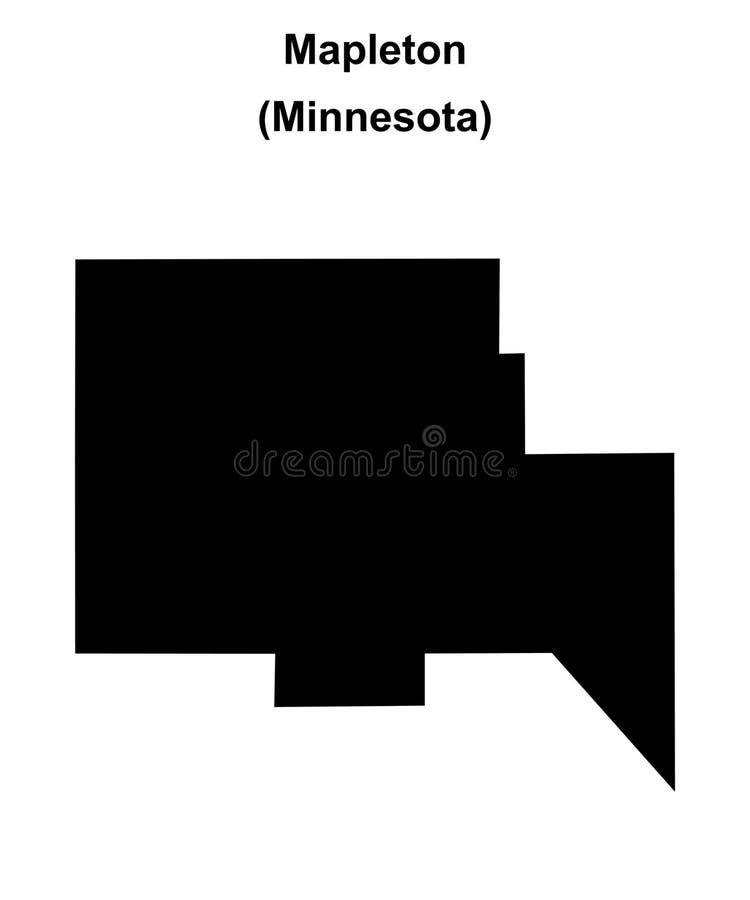 Mapleton outline map stock illustration. Illustration of detailed ...