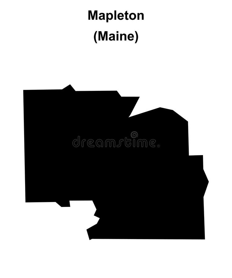 Mapleton outline map stock vector. Illustration of shape - 387372533