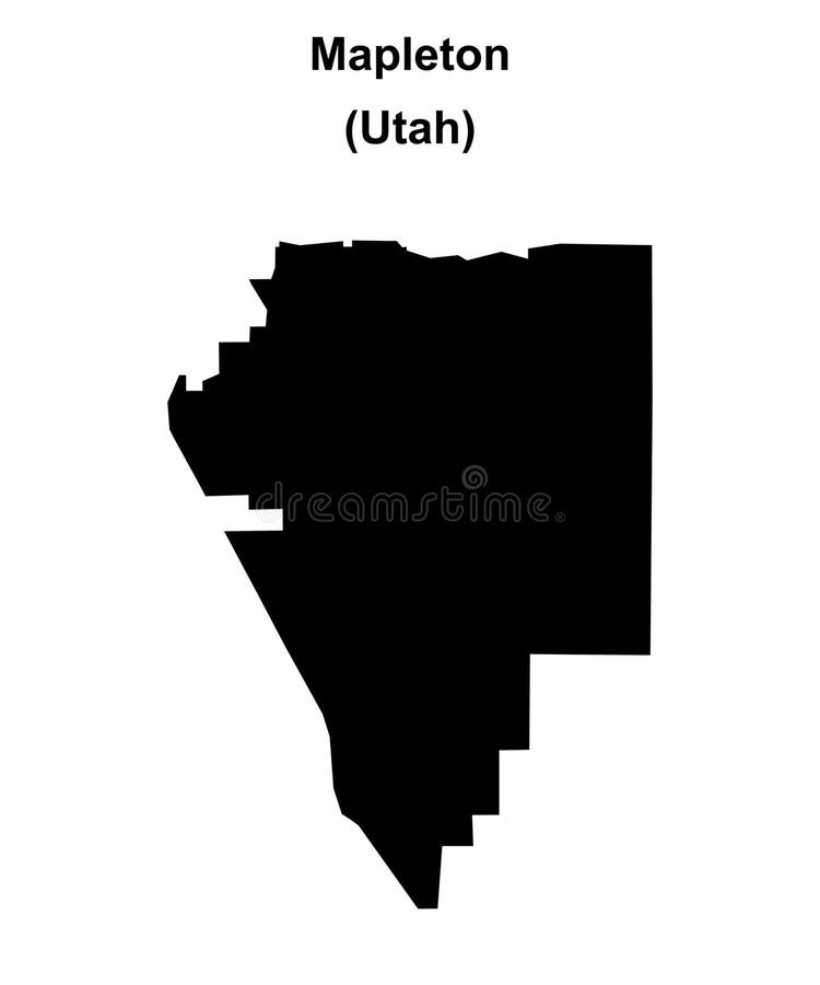 Mapleton outline map stock vector. Illustration of detailed - 357613897