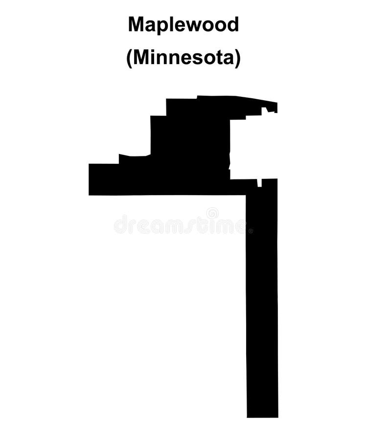 Maplewood outline map stock vector. Illustration of region - 357450757