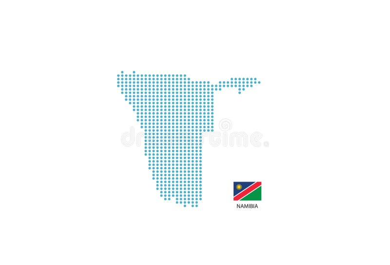 Namibia Map Design Blue Circle, White Background with Namibia Flag ...