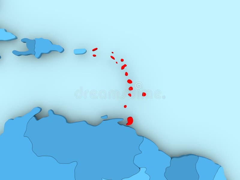 Mappa dei Caraibi illustrazione di stock. Illustrazione di politico ...