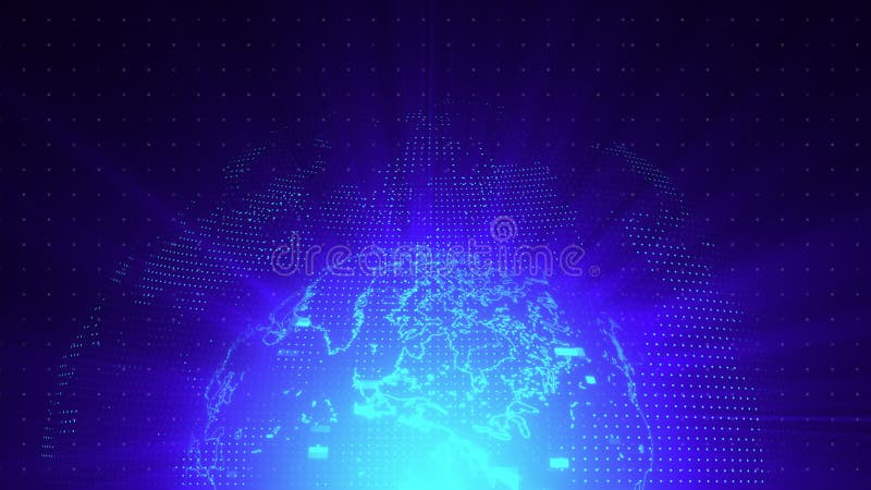 Mappa del mondo digitale illustrazione di stock. Illustrazione di ...
