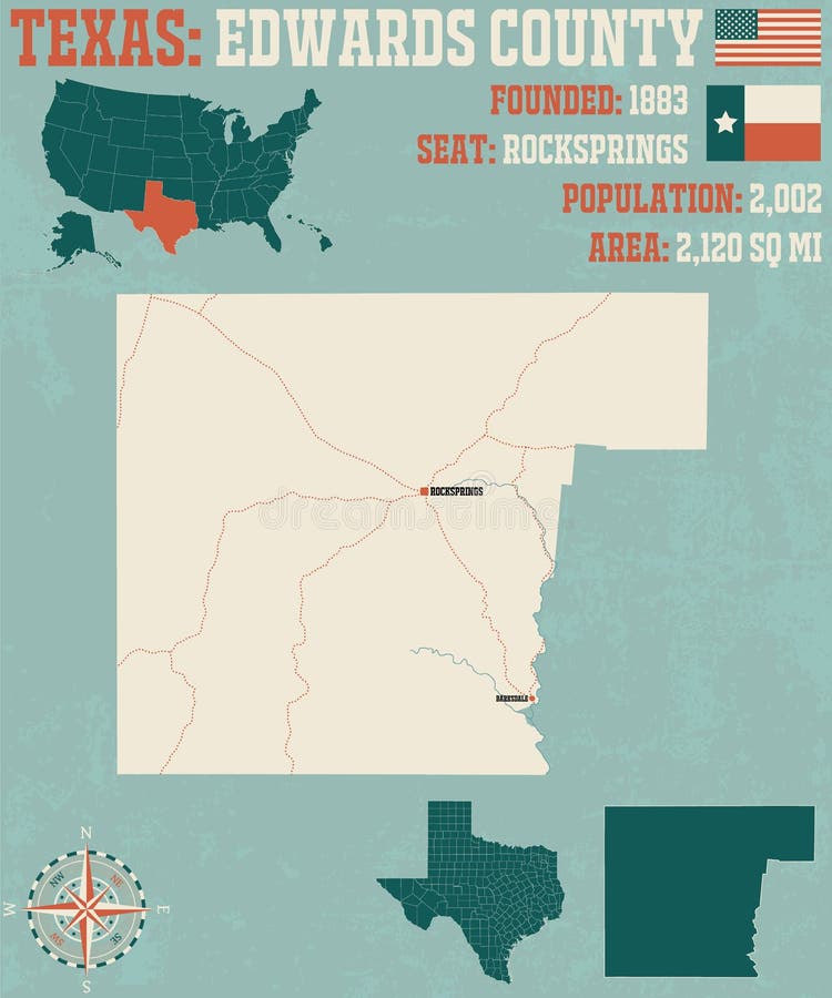 Edwards County, Texas Counties Nel Texas, Stati Uniti D'America, U.S.a ...