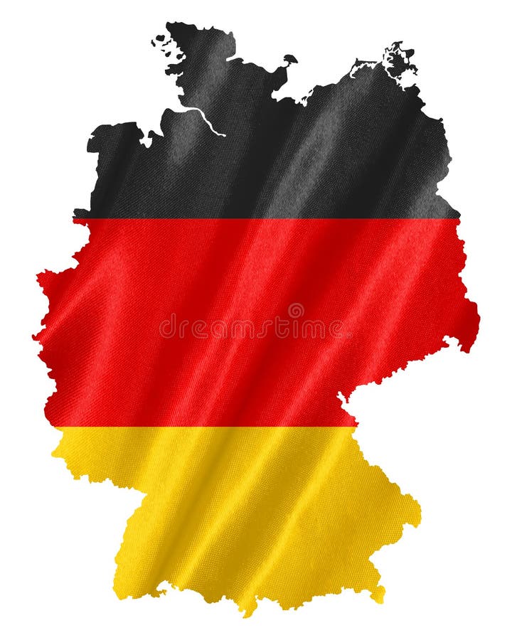 Bandiera Della Germania Sulla Mappa Fotografia Stock - Immagine di ...