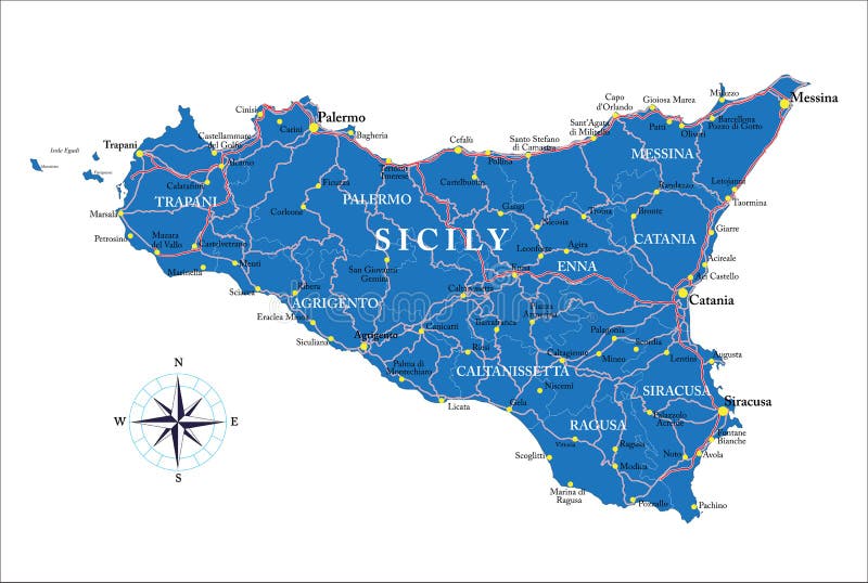 Mappa della Sicilia illustrazione vettoriale. Illustrazione di profilo ... Mappa della Sicilia illustrazione vettoriale. Illustrazione di profilo ...
