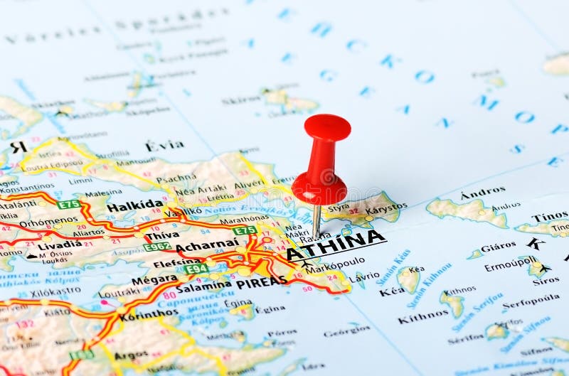 Mappa di Atene, Grecia immagine stock. Immagine di grecia - 48477073