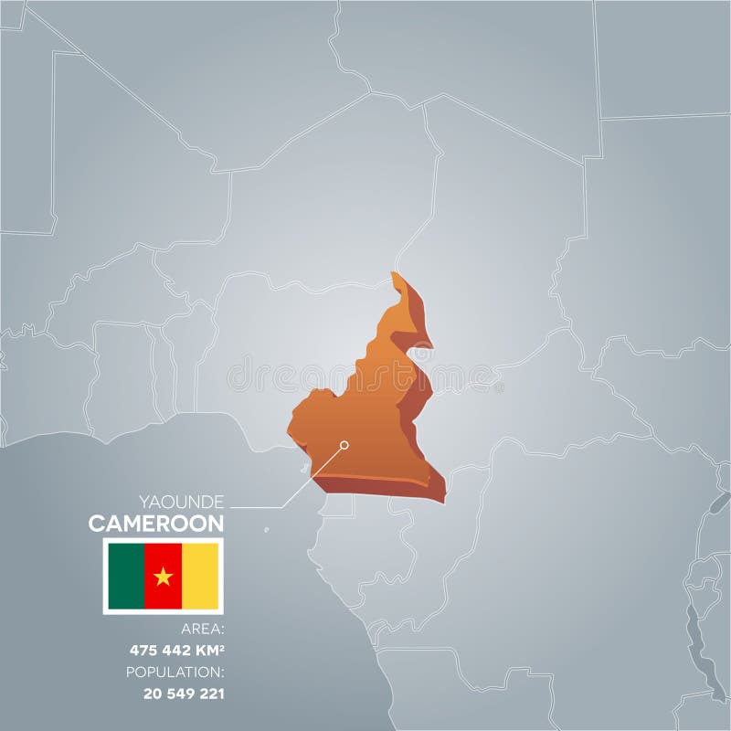 Mappa Di Informazioni Del Camerun Illustrazione Vettoriale ...