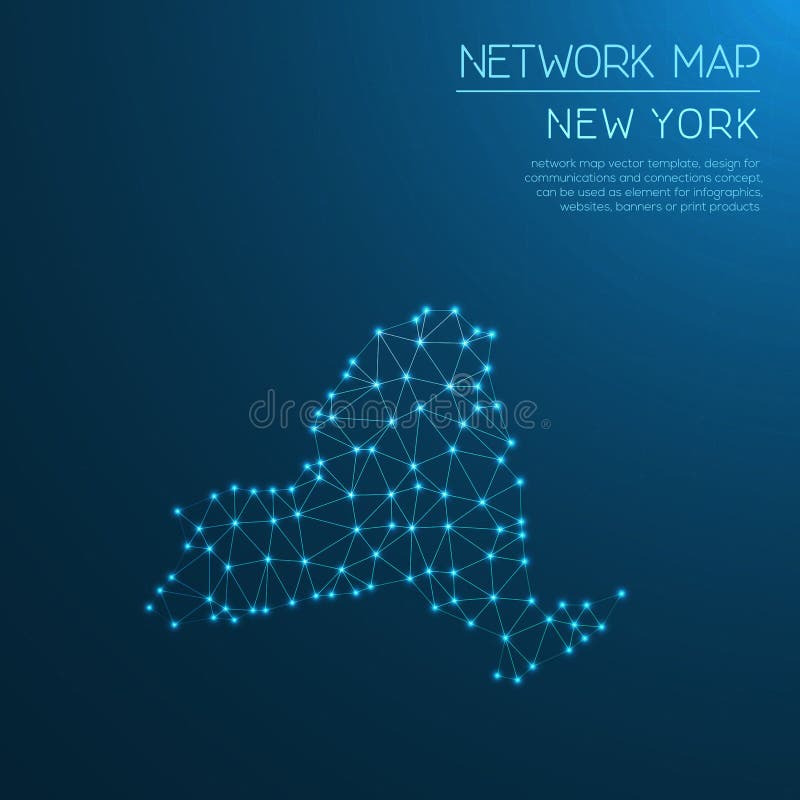 Mappa di rete di New York illustrazione vettoriale. Illustrazione di ...