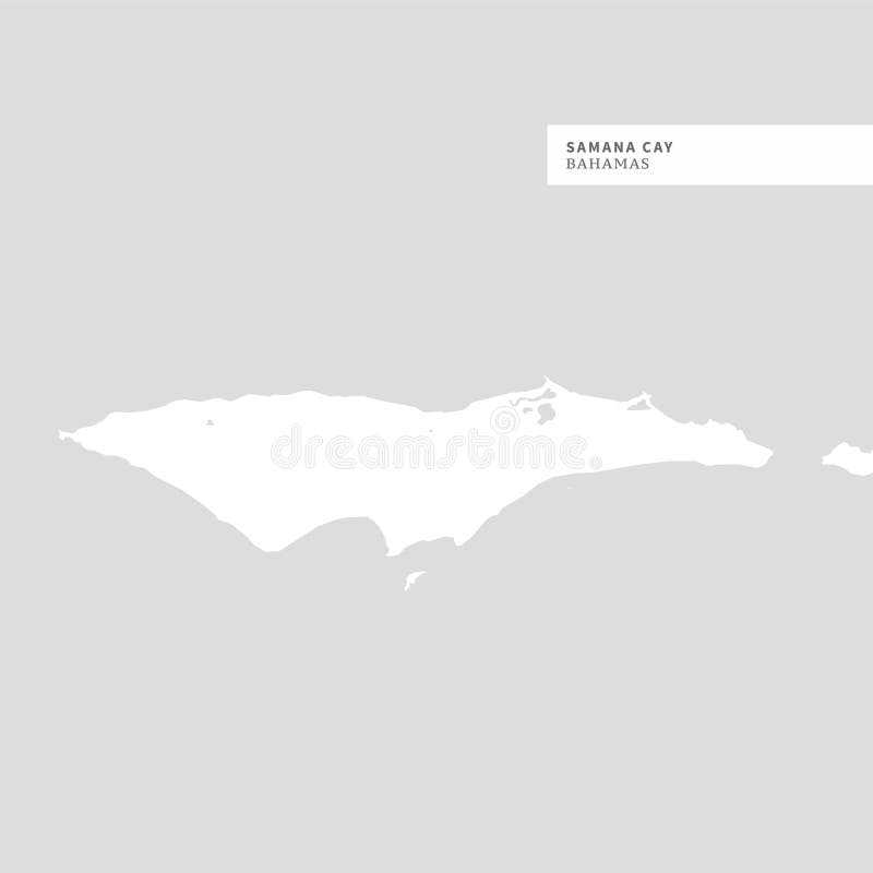Mappa di Samana Cay Island illustrazione vettoriale. Illustrazione di ...