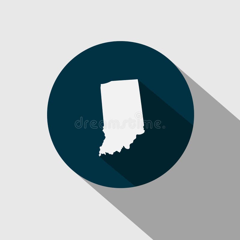 Mappa di U S stato Indiana illustrazione vettoriale. Illustrazione di ...