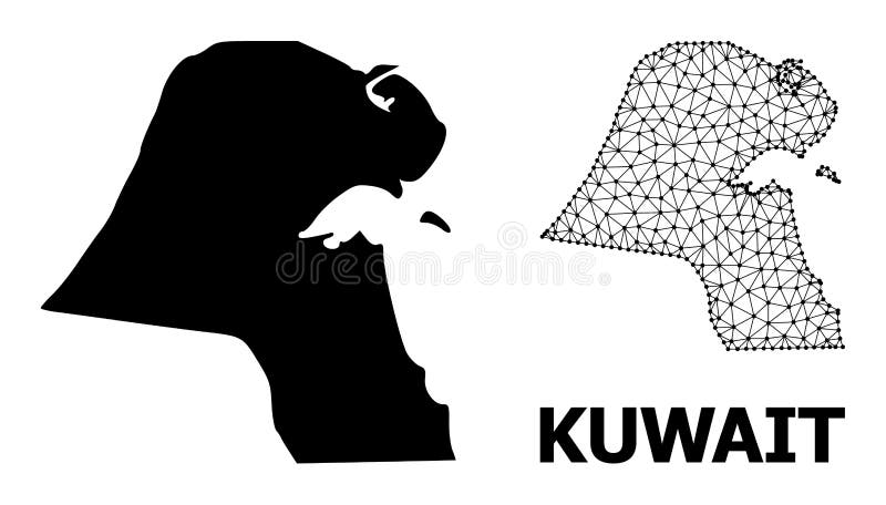 Mappa Solida E Di Rete Del Kuwait Illustrazione Vettoriale ... Mappa Solida E Di Rete Del Kuwait Illustrazione Vettoriale ...