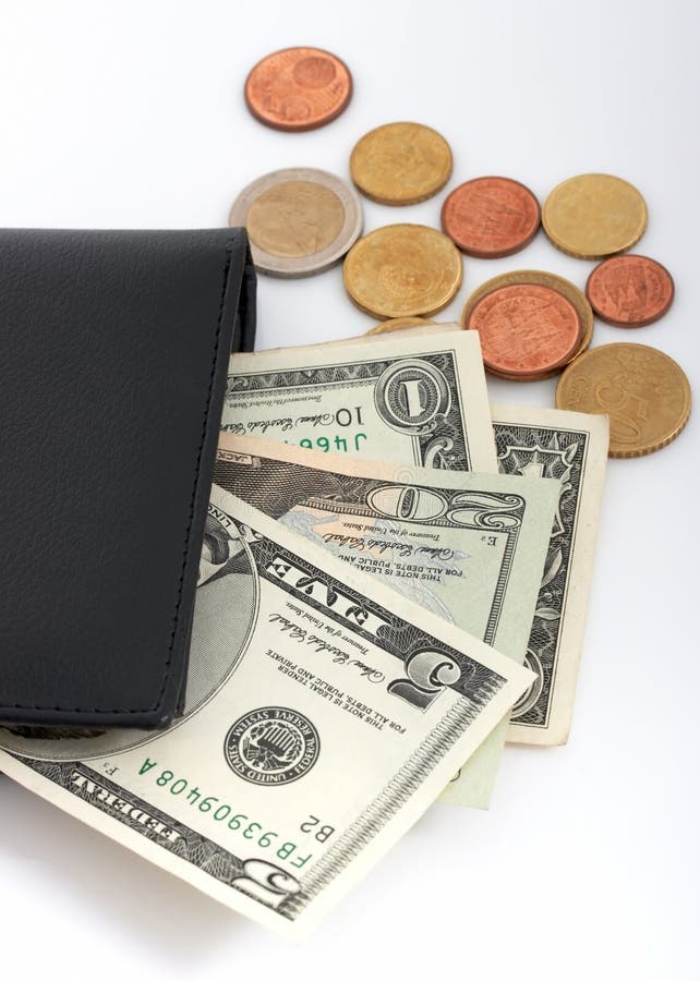 Mappe und Bargeld stockfoto. Bild von bargeld, gutschrift - 3983638