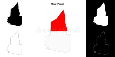 Mappi outline map stock vector. Illustration of territory - 356962341