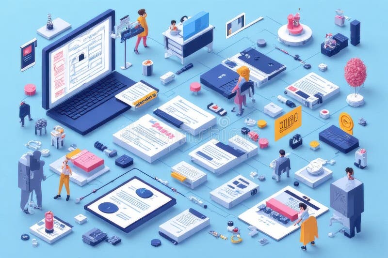 Mapping AI-Aided Content Filtering in Cyberspace Stock Illustration ...