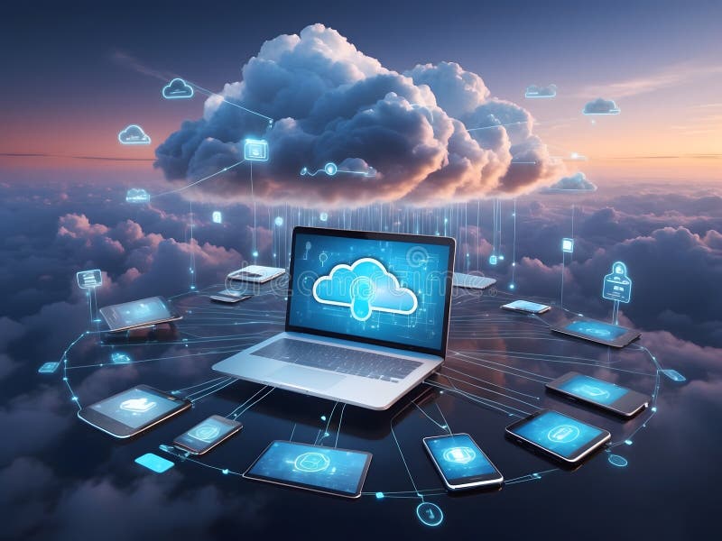 Mapping the Future of Data Storage Stock Illustration - Illustration of ...