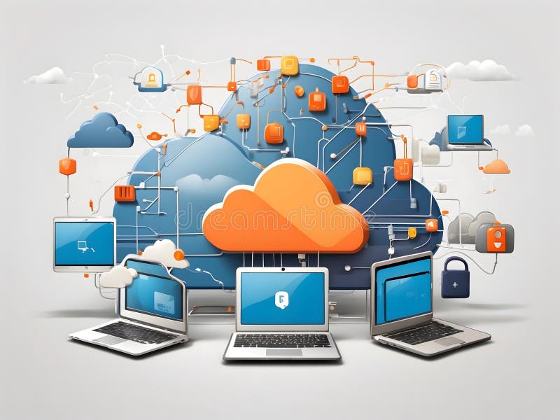 Mapping the Future of Data Storage Stock Illustration - Illustration of ...