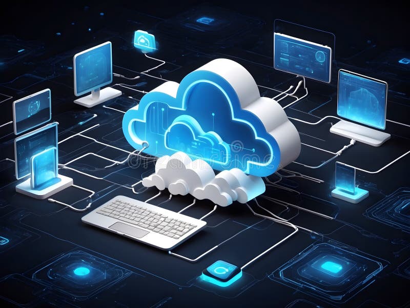 Mapping the Future of Data Storage Stock Illustration - Illustration of business, encryption ...