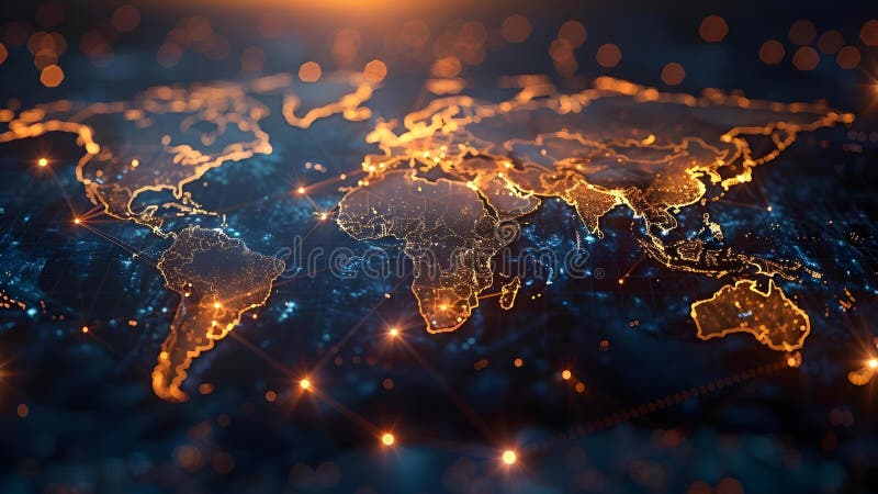 Mapping Global Connectivity and Globalization in a Futuristic Style ...
