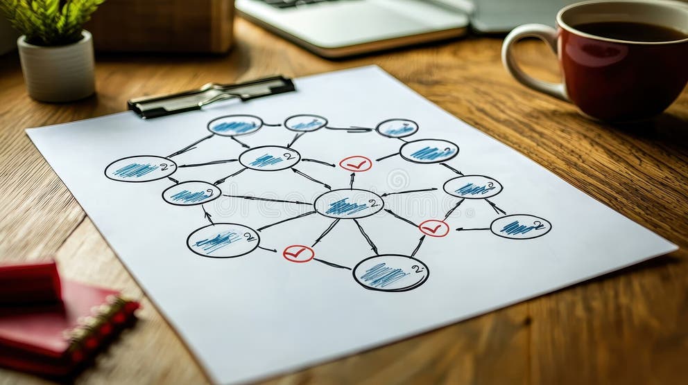 Mapping Ideas Creative Brainstorming Session at a Cozy Workspace Stock ...