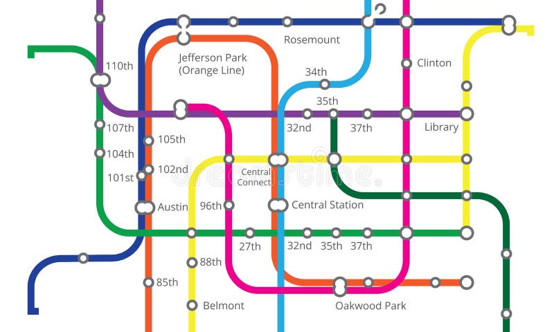 Mapping Out the Route. Cropped View of a Map of the Underground Railway ...