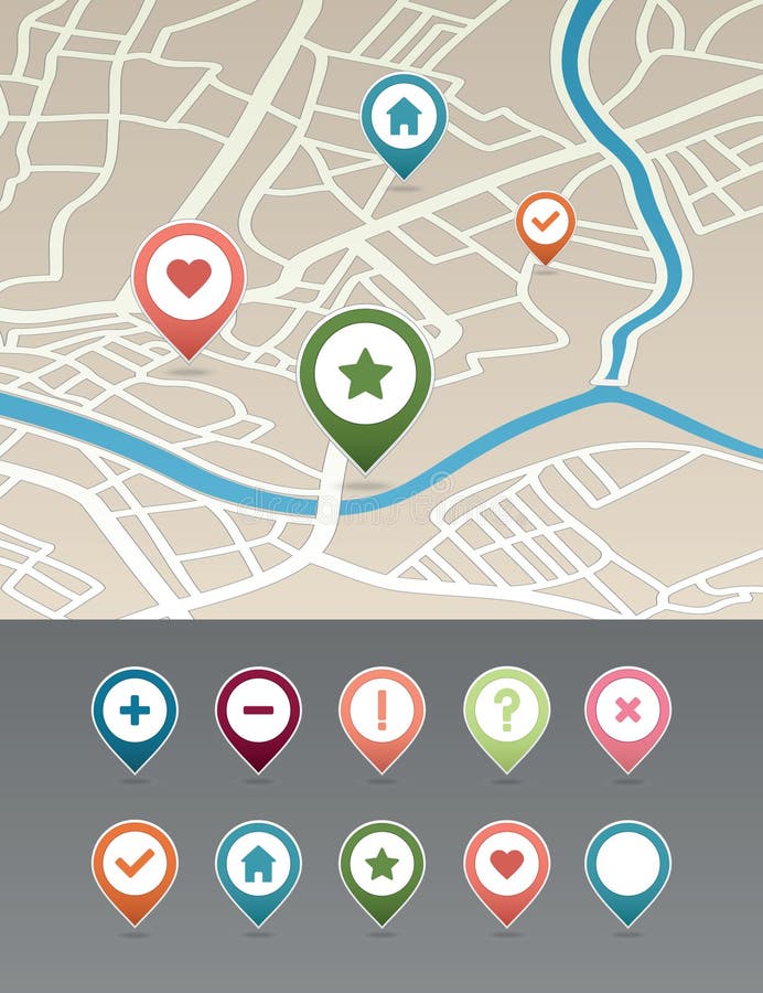 Mapping pins icon stock vector. Illustration of speech - 30559495