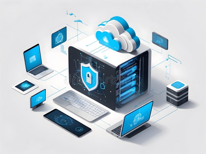 Mapping the Remote Data Storage in Future Stock Illustration ...
