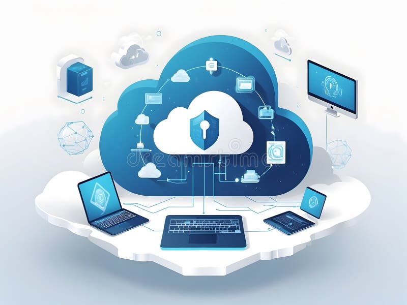 Mapping the Remote Data Storage in Future Stock Illustration ...