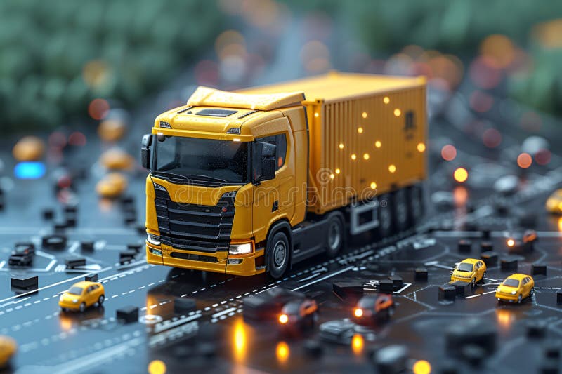 Mapping Technology, Gps Tracking Concept, Delivery Container Stock ...