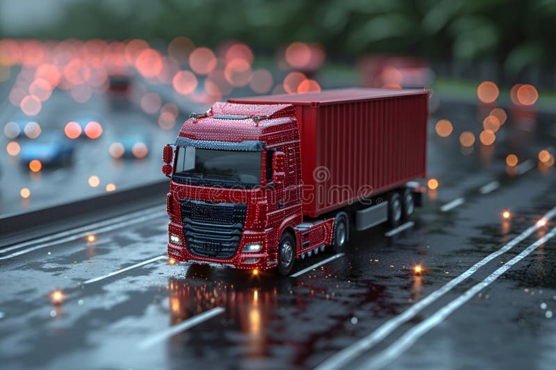 Mapping Technology, Gps Tracking Concept, Delivery Container Stock ...