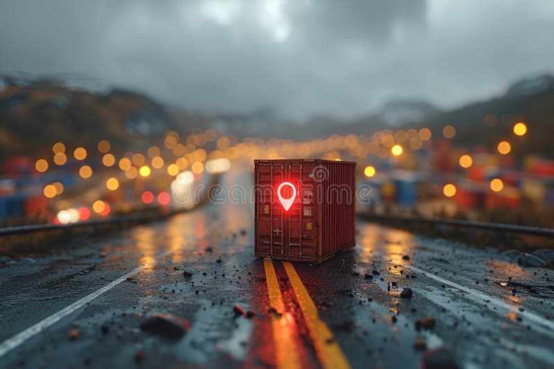 Mapping Technology, Gps Tracking Concept, Delivery Container Stock ...