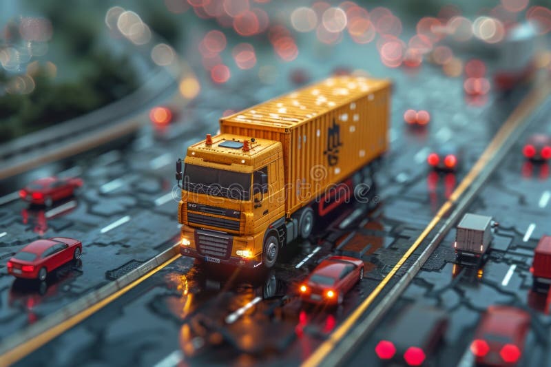 Mapping Technology, Gps Tracking Concept, Delivery Container Stock ...