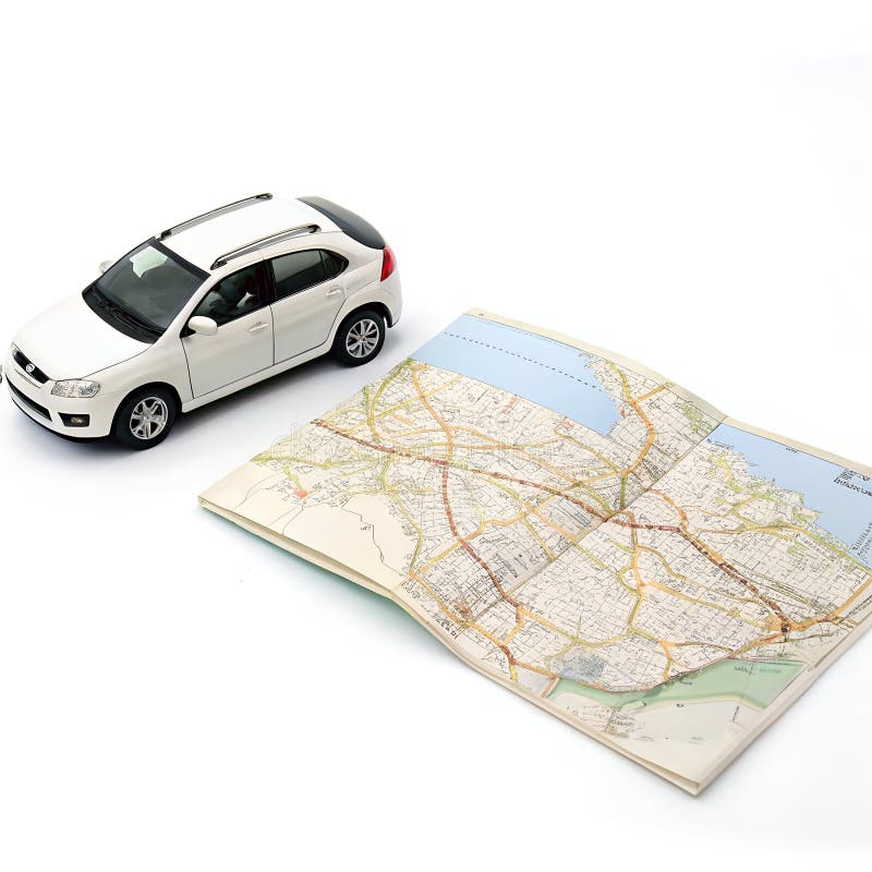"Maps and Car Icon stock illustration. Illustration of tools - 357375444