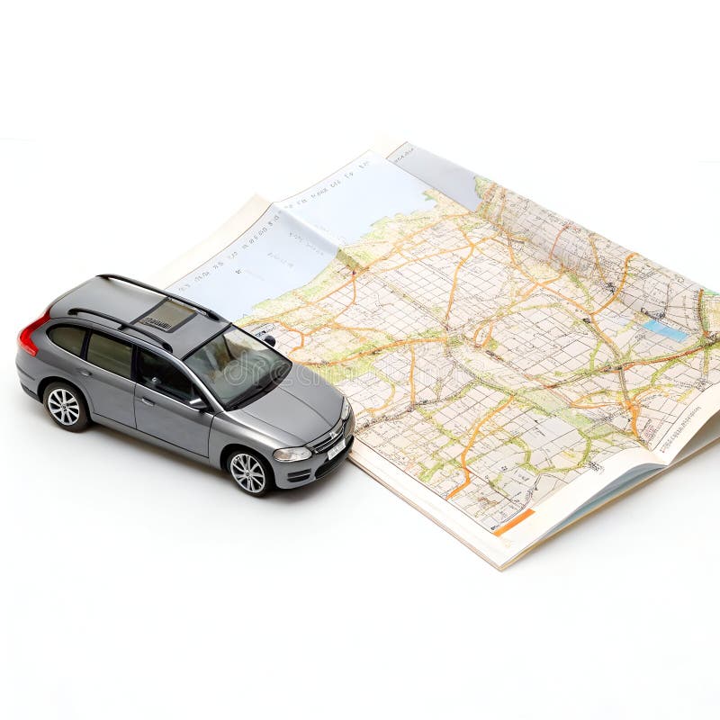 "Maps and Car Icon stock illustration. Illustration of vacation - 357375584